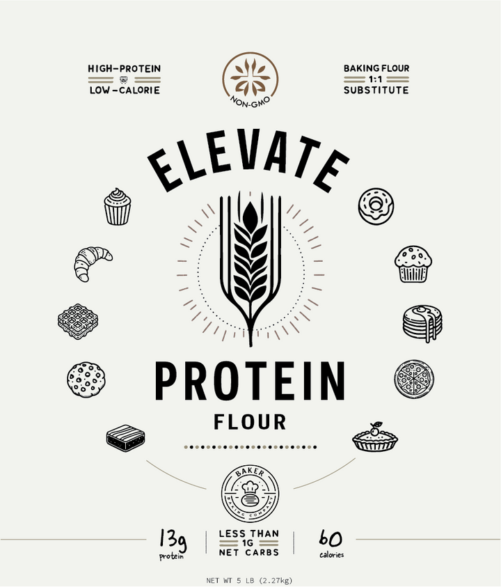 Elevate Protein Baking Flour - High Protein, Low Calorie, 0 Net Carbs ...